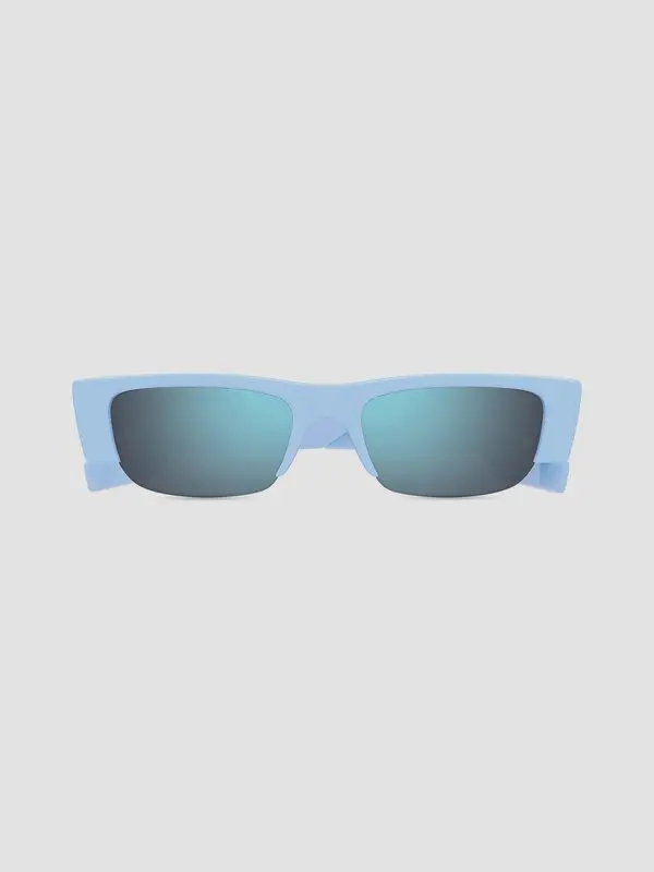 Alexander McQueen Graffiti 54mm Mirrored Acetate Sunglasses - Light Blue