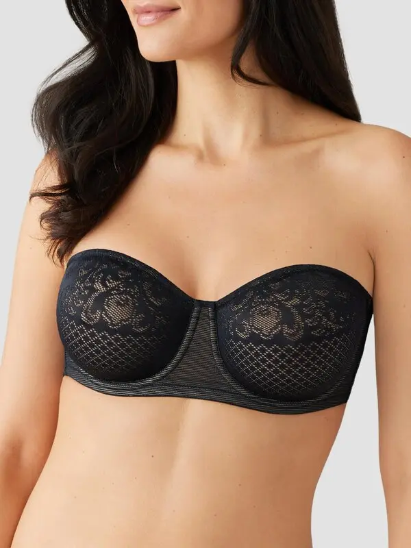 Wacoal Visual Effects Strapless Minimizer Bra - Black