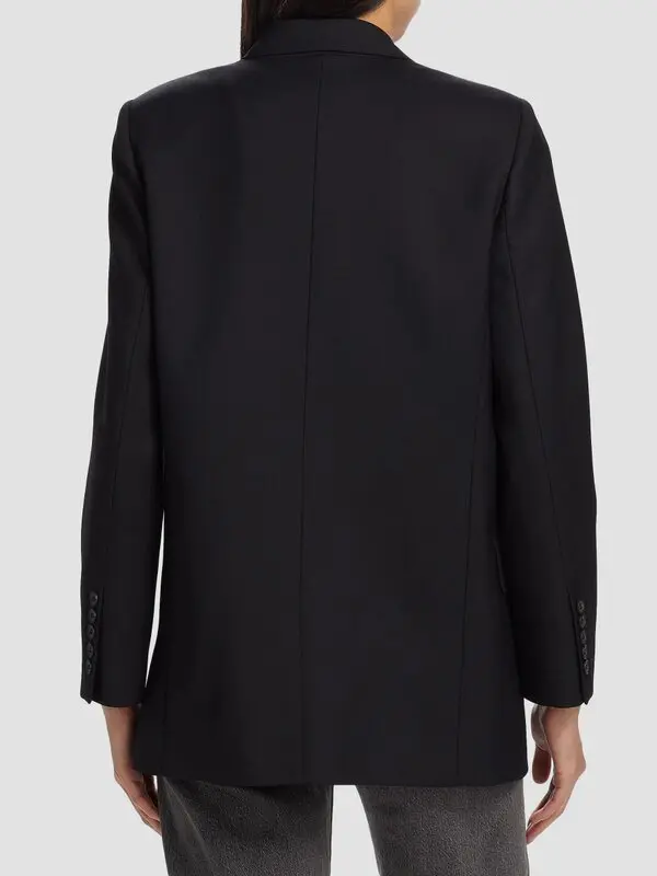 NILI LOTAN Diane Single-breasted Wool Blazer - Black