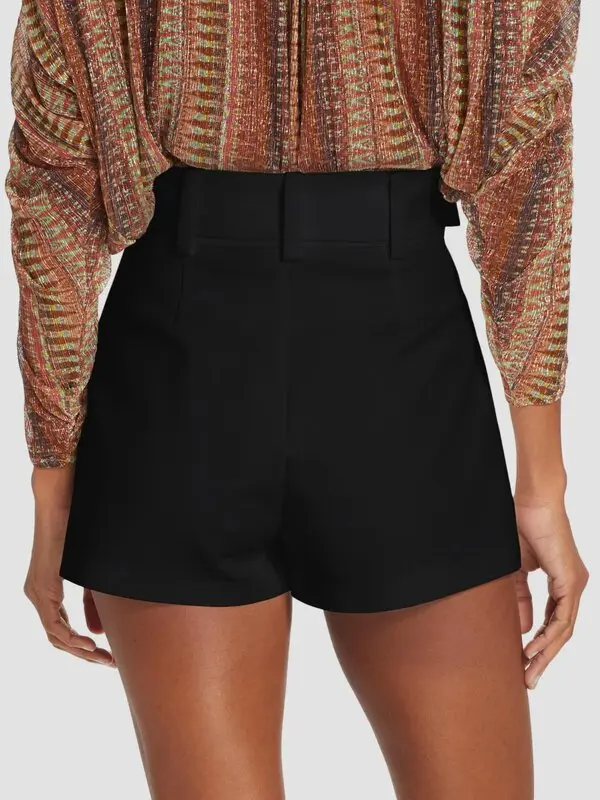 Ramy Brook Kasey Belted High-rise Shorts - Black
