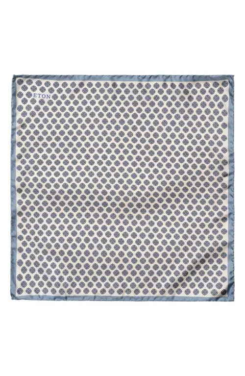 Eton Medallion Print Silk Pocket Square