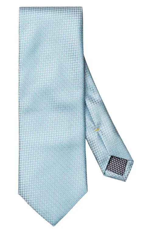 Eton Neat Jacquard Silk Tie - Medium Blue