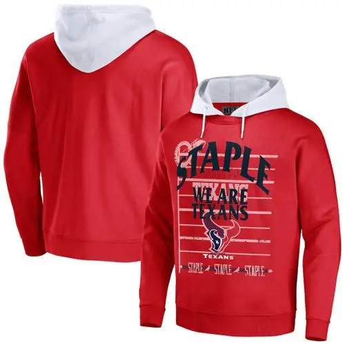 STAPLE Nfl X Houston Texans Throwback Vintage Wash Pullover Hoodie