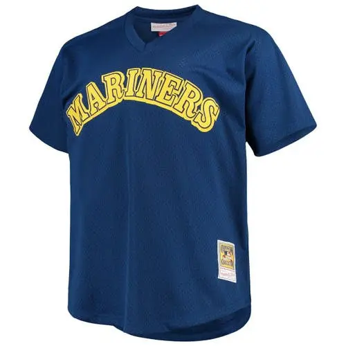 Mitchell & Ness Ken Griffey Jr. Seattle Mariners Big & Tall Cooperstown Collection Mesh Batting Practice Jersey