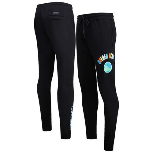 PRO STANDARD Golden State Warriors Washed Neon Sweatpants - Black