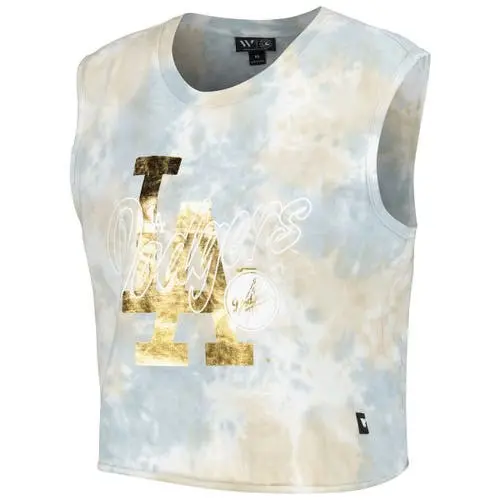 THE WILD COLLECTIVE Los Angeles Dodgers Tie-dye Muscle Tank