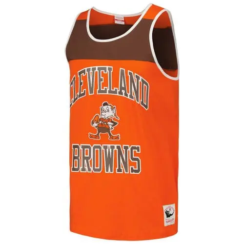 Mitchell & Ness Brown Cleveland Browns Heritage Colorblock Tank Top