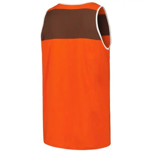 Mitchell & Ness Brown Cleveland Browns Heritage Colorblock Tank Top