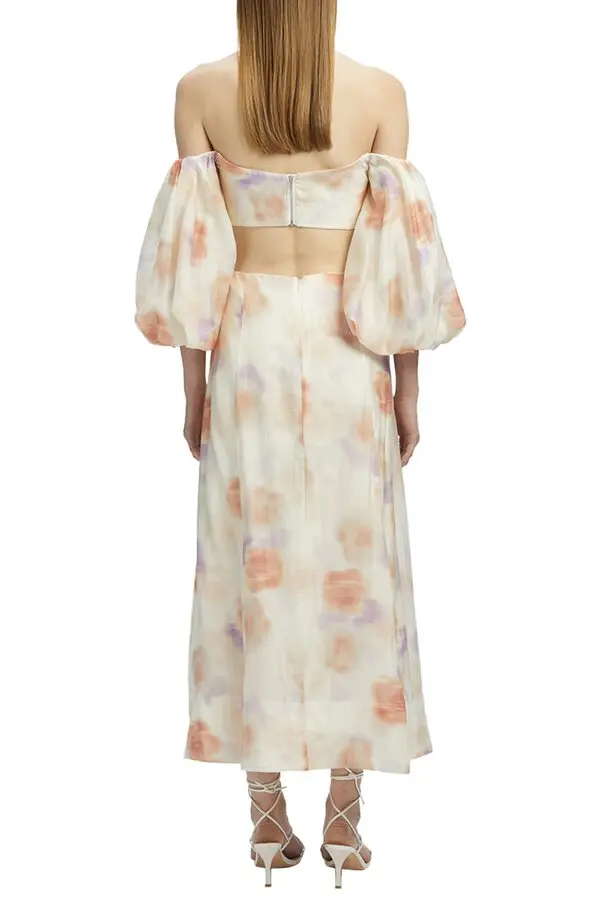 Bardot Lucia Off The Shoulder Cutout Midi Dress
