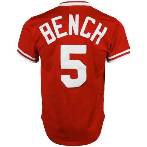 Mitchell & Ness Johnny Bench Cincinnati Reds Cooperstown Collection Mesh Batting Practice Jersey