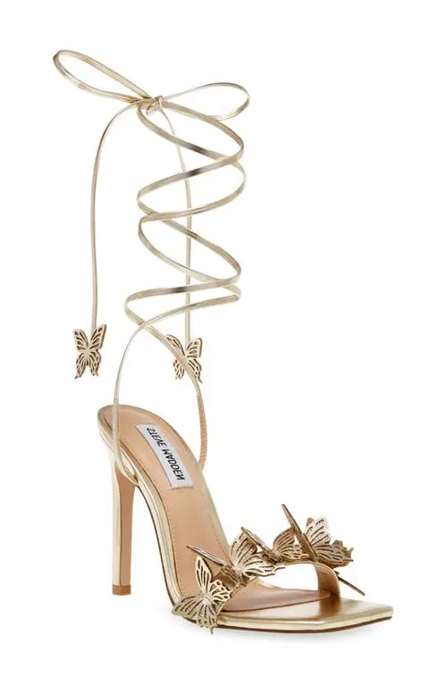 Steve Madden Utopia Ankle Wrap Sandal - Gold Multi