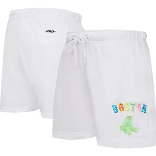 PRO STANDARD Boston Red Sox Washed Neon Shorts - White