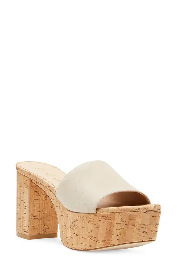 STUART WEITZMAN Squarehigh Platform 95 Slide Sandal