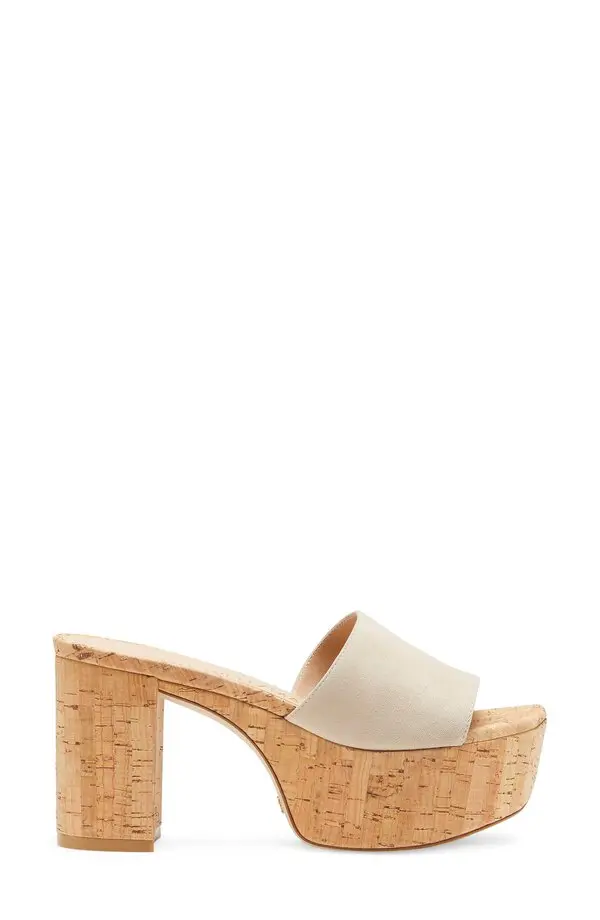STUART WEITZMAN Squarehigh Platform 95 Slide Sandal