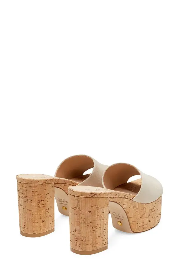 STUART WEITZMAN Squarehigh Platform 95 Slide Sandal