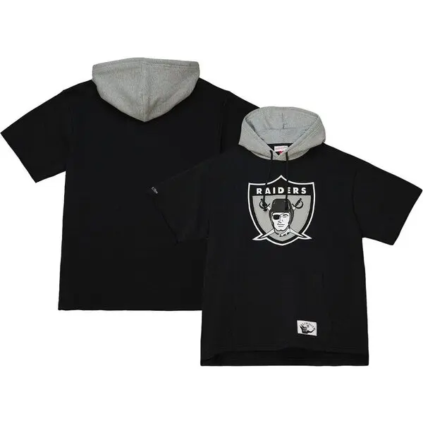 Mitchell & Ness Las Vegas Raiders Postgame Short Sleeve Hoodie