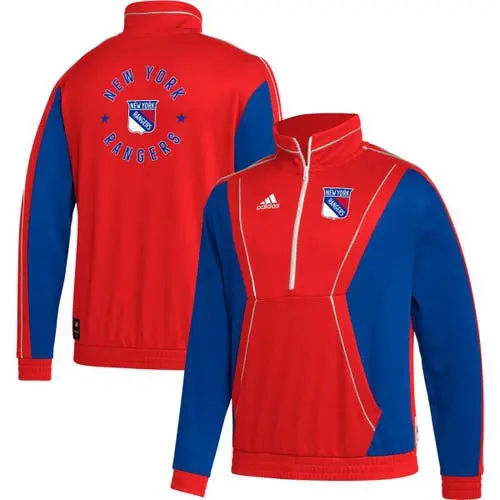 Adidas New York Rangers Team Classics Half-zip Jacket