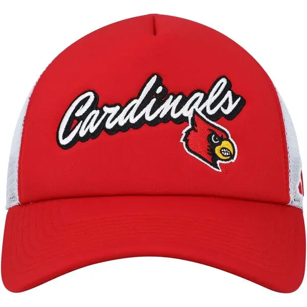 Adidas Louisville Cardinals Script Trucker Snapback Hat