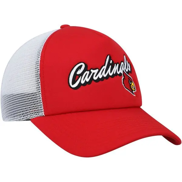 Adidas Louisville Cardinals Script Trucker Snapback Hat