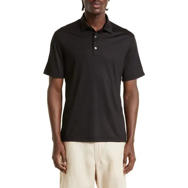 Zegna High Performance™ Wool Polo - Black