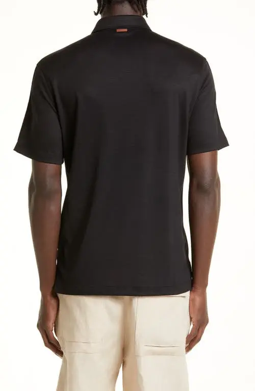 Zegna High Performance™ Wool Polo - Black
