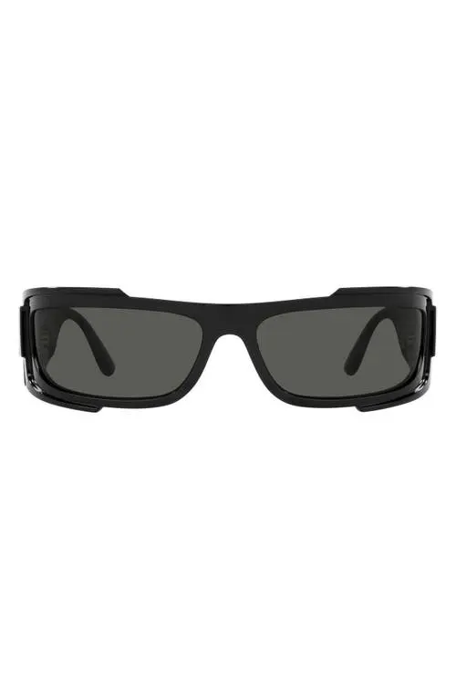 Versace 67mm Rectangular Sunglasses - Black
