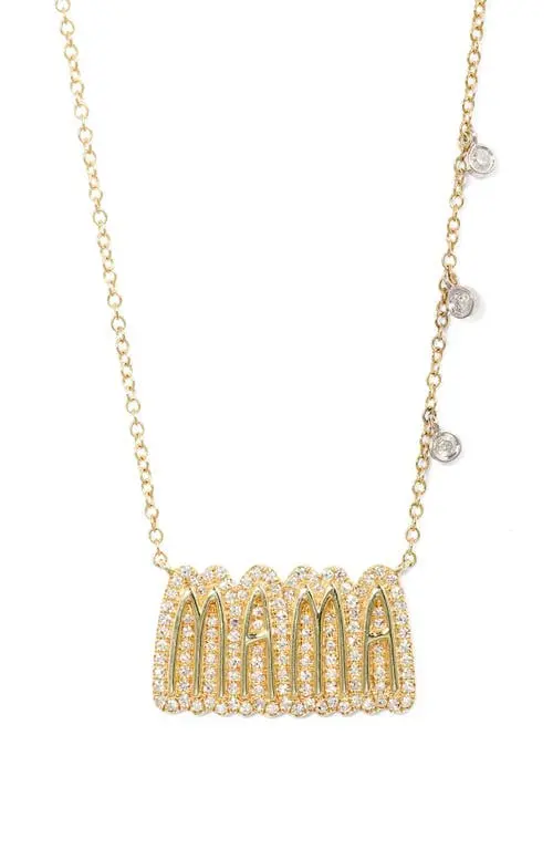 Meira T Mama Diamond Pendant Necklace - Yellow