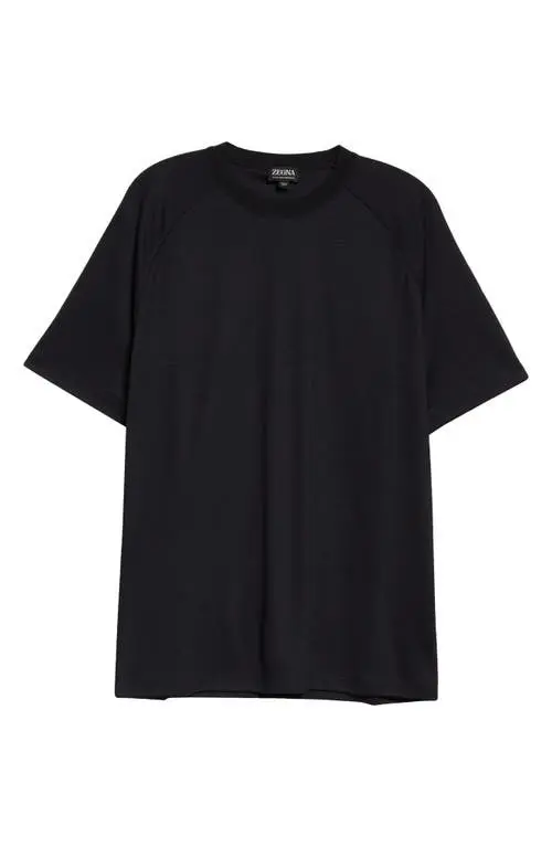 Zegna High Performance™ Short Sleeve Wool T-shirt - Navy