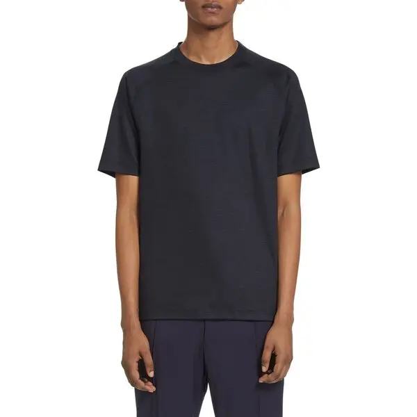 Zegna High Performance™ Short Sleeve Wool T-shirt - Navy