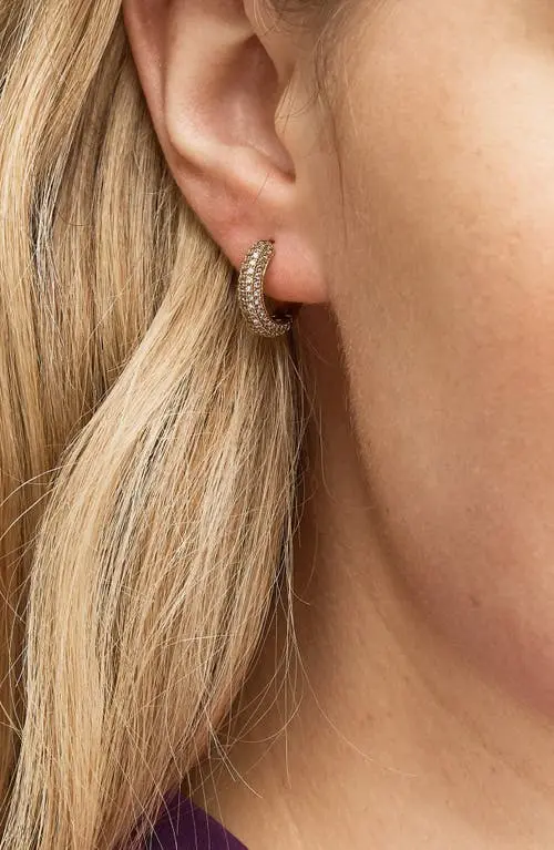 Kate Spade New York Brilliant Statements Pavé Mini Huggie Hoop Earrings