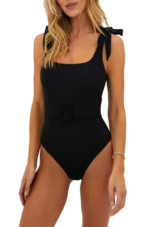 Beach Riot Sydney Belted One-piece Swimsuit - Black