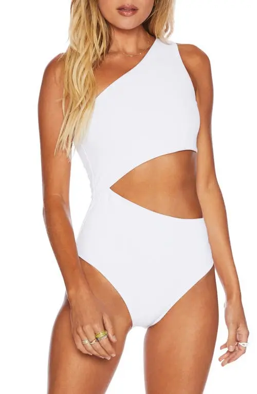 Beach Riot Celine Cutout One-shoulder One-piece Swimsuit - White