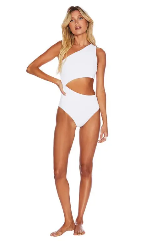 Beach Riot Celine Cutout One-shoulder One-piece Swimsuit - White