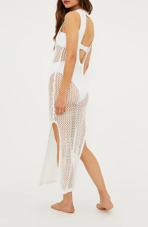 Beach Riot Holly Sheer Open Knit Cover-Up Dress - White - 60% Off |  Editorialist