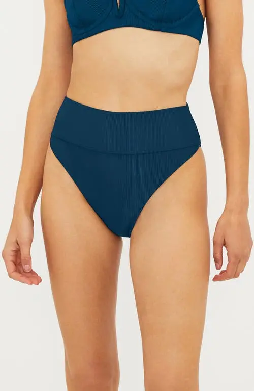 Beach Riot Highway High Waist Bikini Bottom - Empathy Blue