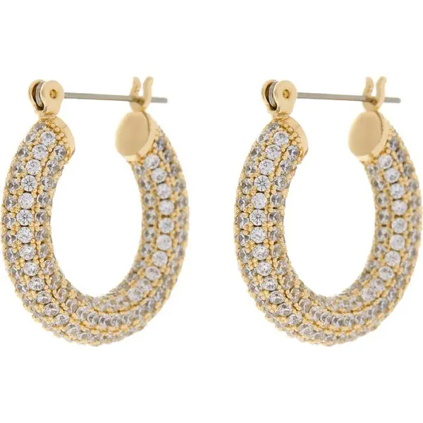 LUV AJ Baby Amalfi Pavé Hoop Earrings - Gold
