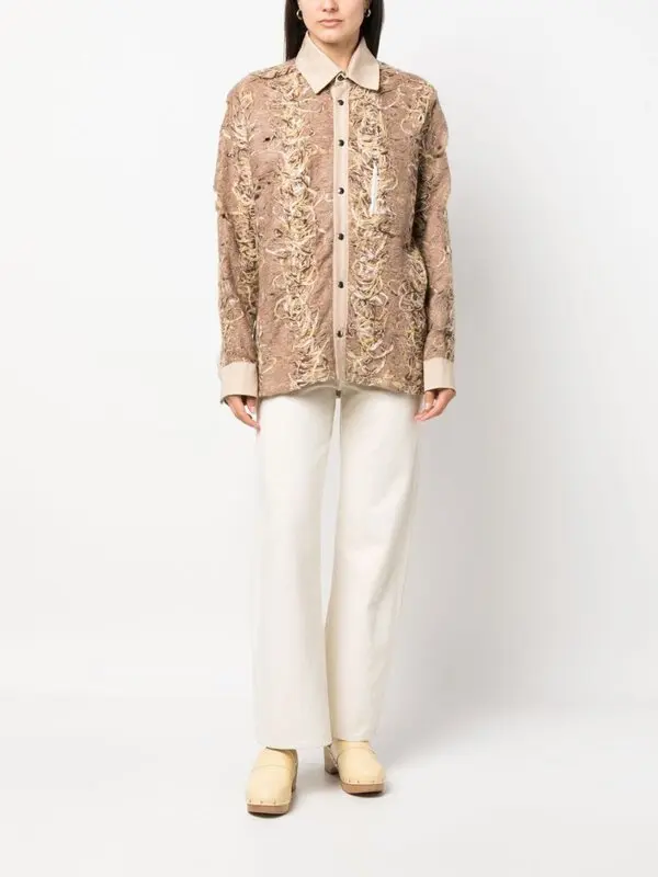 VITELLI Distressed-effect Long-sleeve Shirt