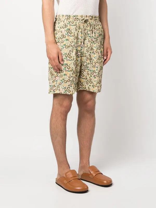 Nanushka Ditsy Floral-print Shorts - Yellow