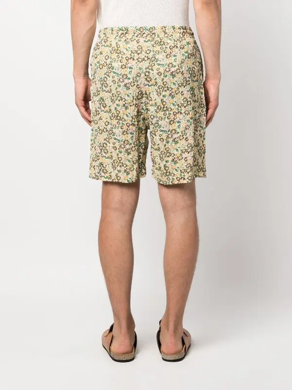 Nanushka Ditsy Floral-print Shorts - Yellow