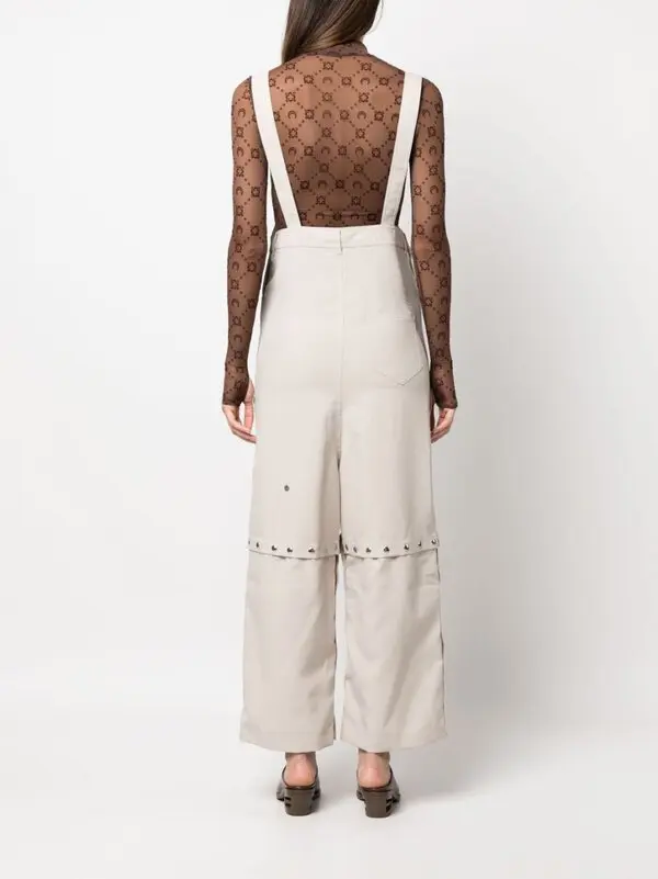 WEINSANTO Convertible Studded Wide-leg Overalls