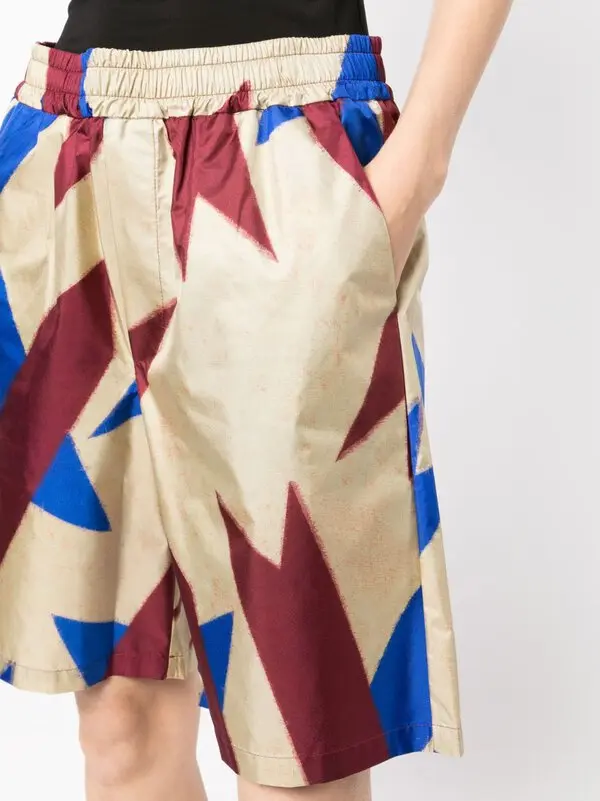 PIERRE-LOUIS MASCIA Abstract-print Bermuda Shorts