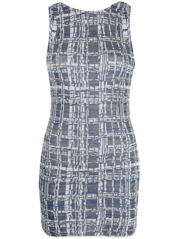 VITELLI Sleeveless Knitted Minidress - Blue