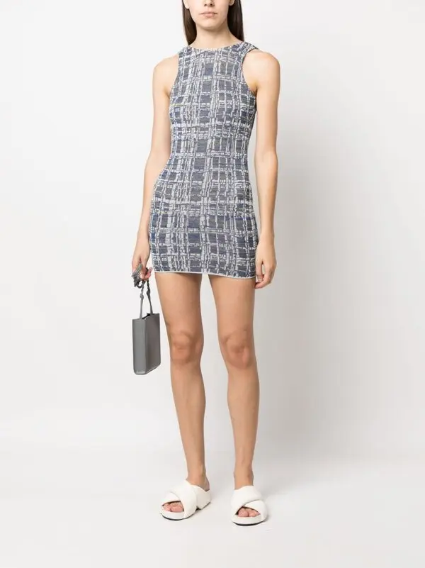 VITELLI Sleeveless Knitted Minidress - Blue