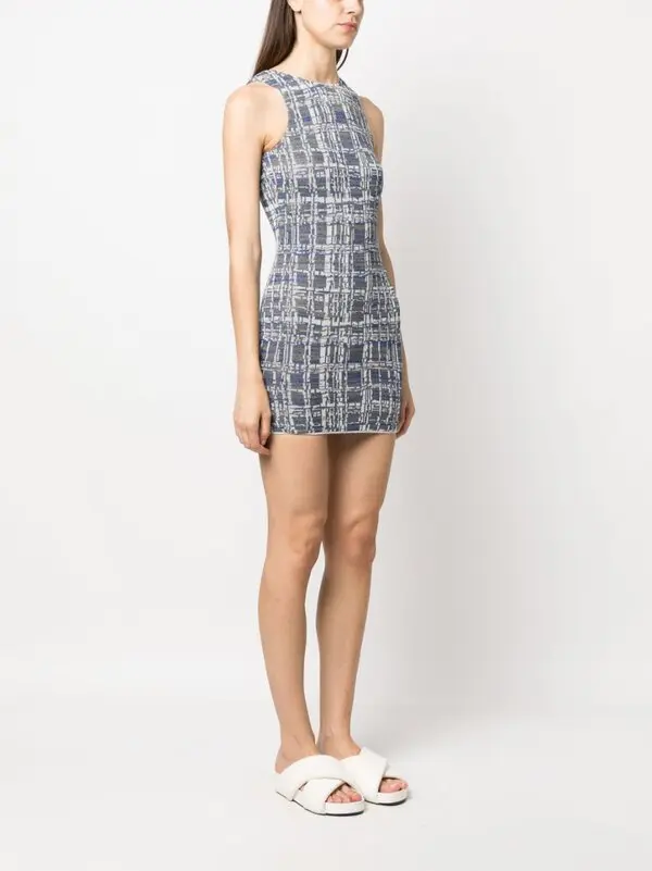 VITELLI Sleeveless Knitted Minidress - Blue