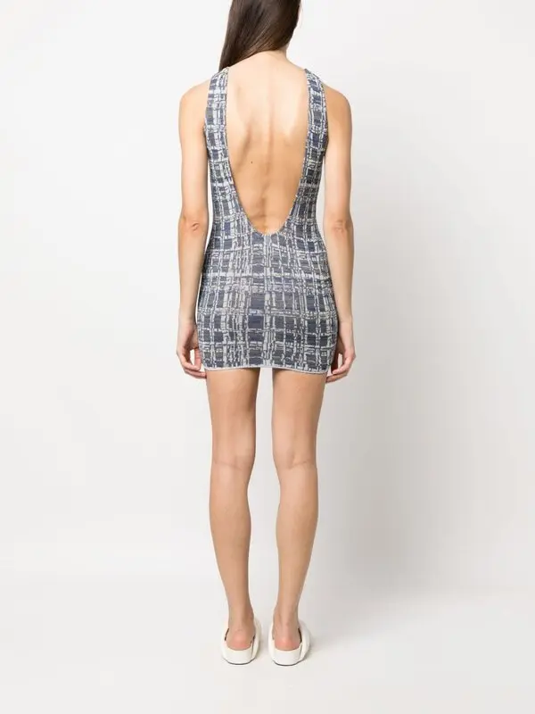 VITELLI Sleeveless Knitted Minidress - Blue