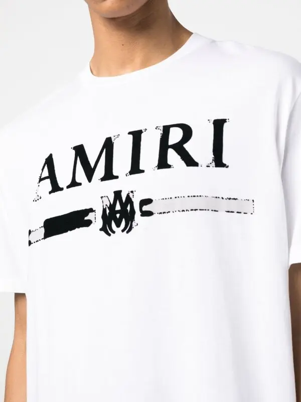 Amiri Logo-Print Cotton T-Shirt - White | Editorialist