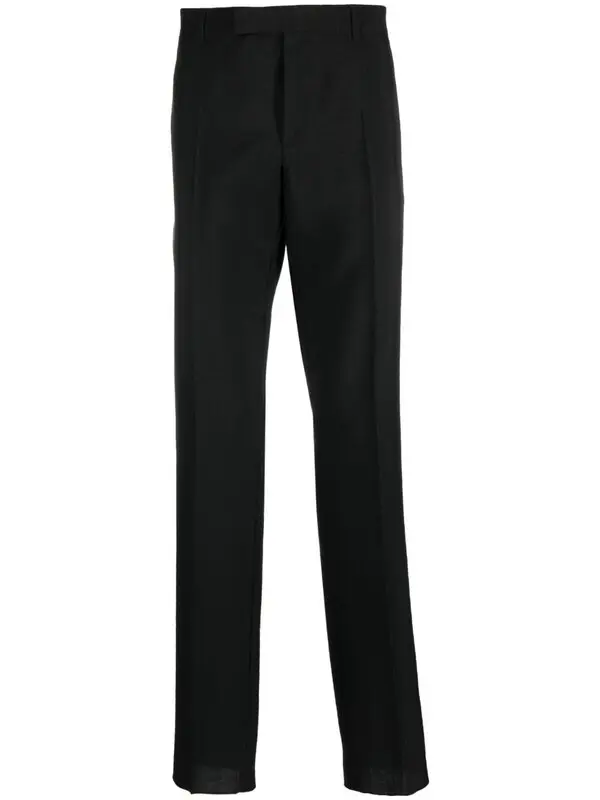 Versace Straight-leg Wool Trousers - Black