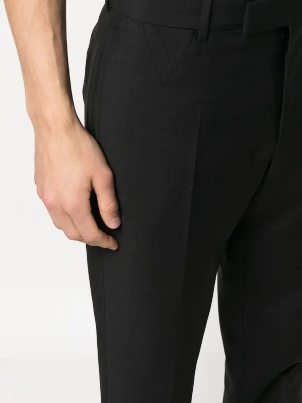 Versace Straight-leg Wool Trousers - Black