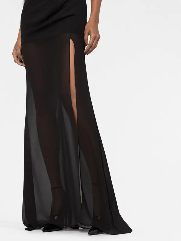Giuseppe Di Morabito Feather-trim Maxi Dress