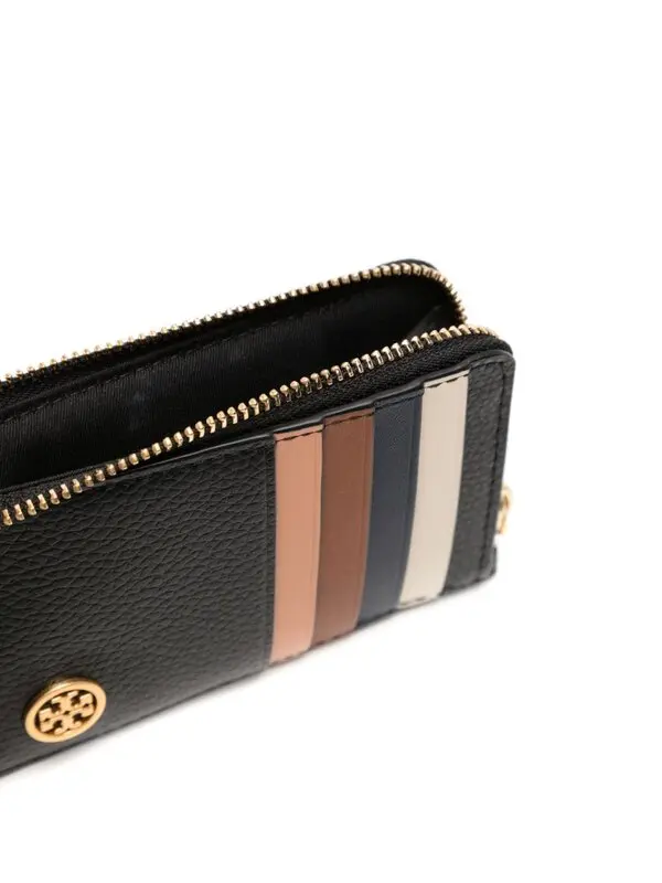 Tory Burch Robinson Colour-block Zip-fastening Wallet - Black